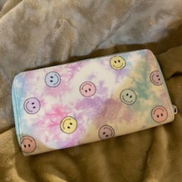 Bags | Pastel Smiley Face Wallet | Poshmark